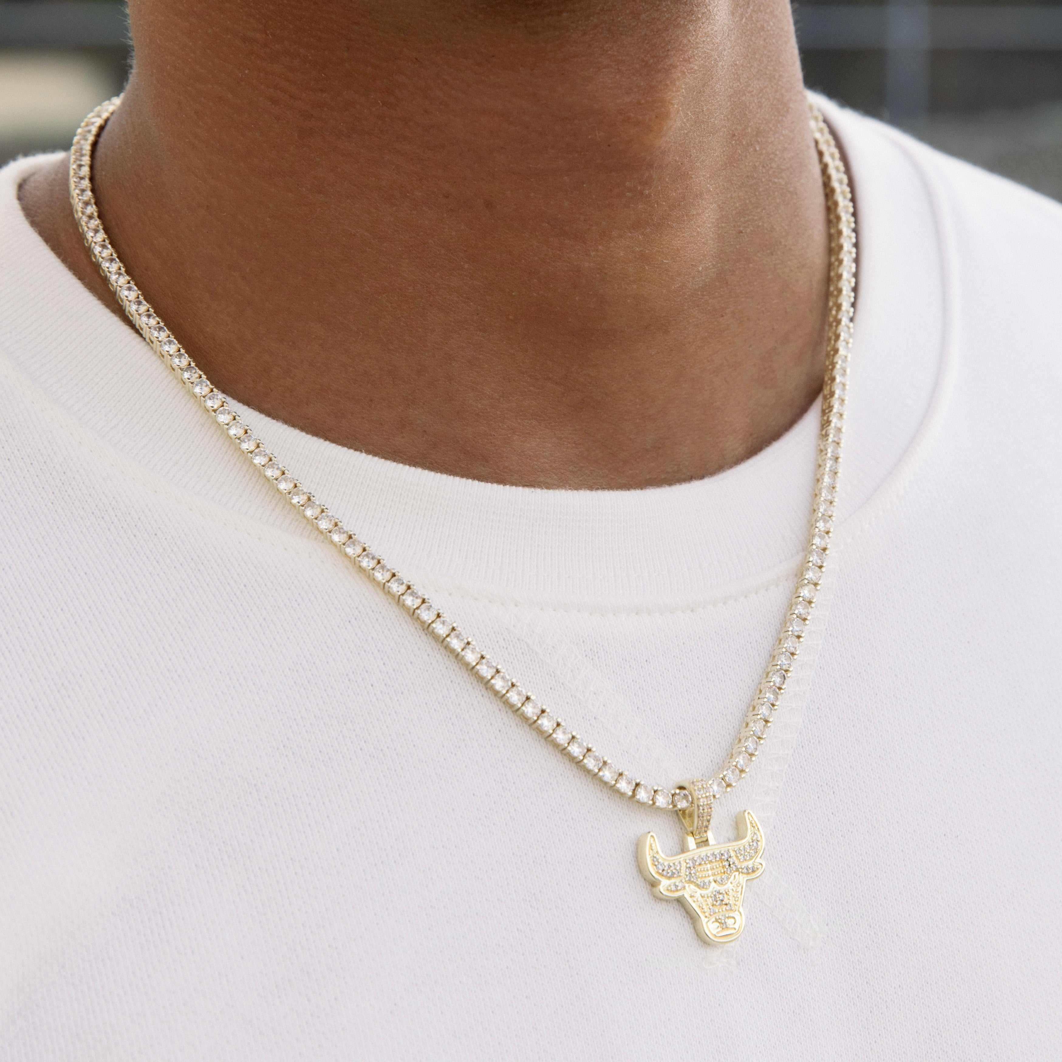 Chicago Bulls Official NBA Micro Logo Pendant - The GLD Shop - GLD ...